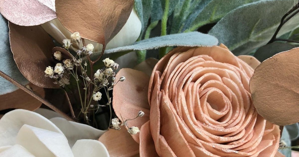 Crafting Stunning Rose Gold Artificial Flower Arrangements – Sola Wood ...