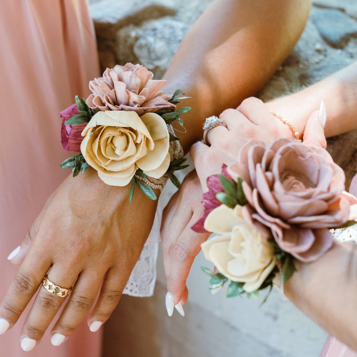 Simple Wrist Corsage Phalaenopsis Artificial Flowers Wedding Wrist