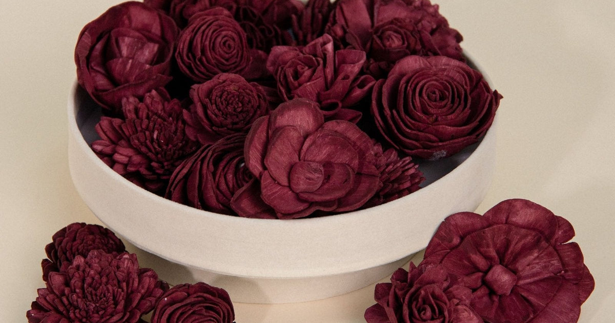 25-Pack of Merlot-Colored Mixed Flowers – Sola-Flowers