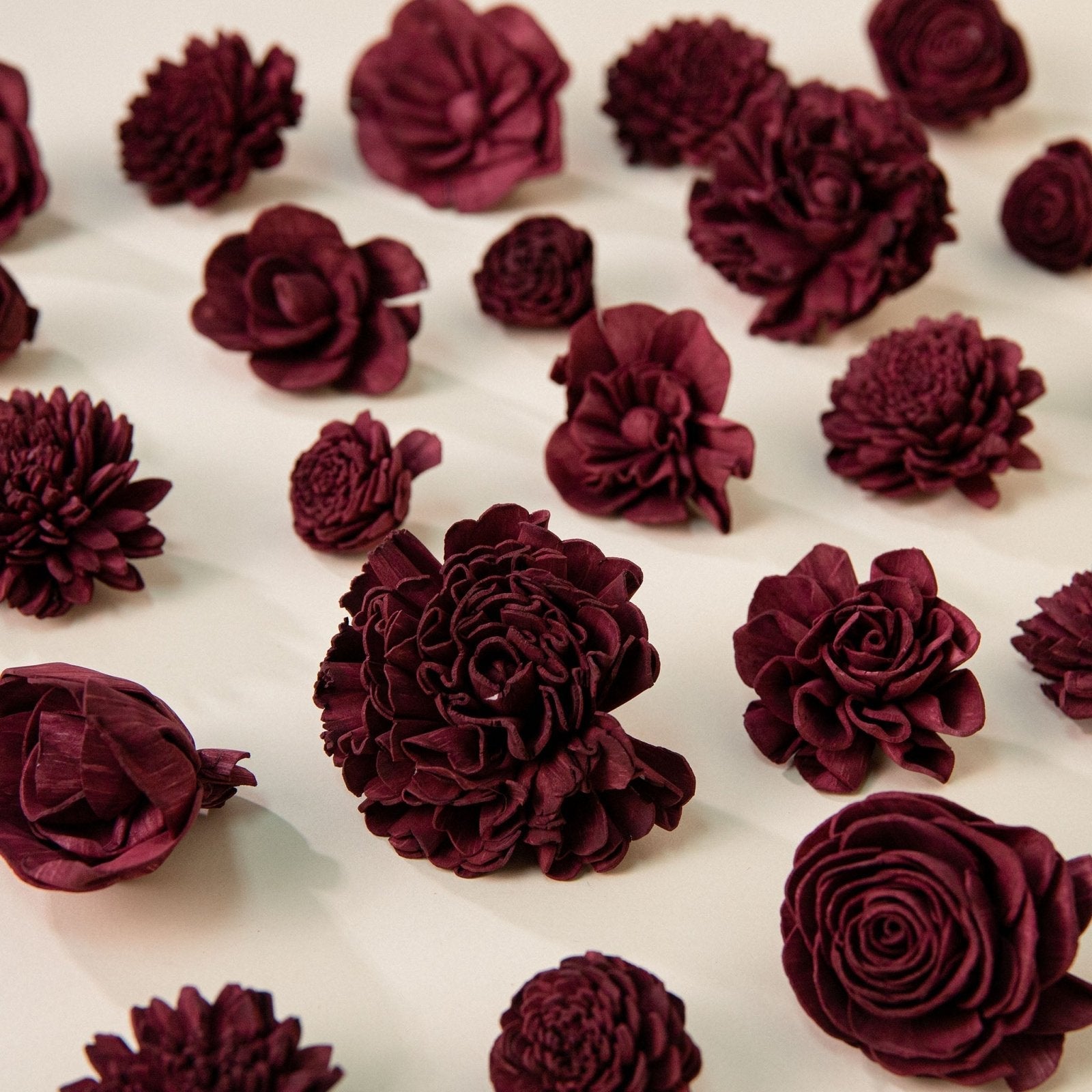 25-Pack of Merlot-Colored Mixed Flowers – Sola-Flowers