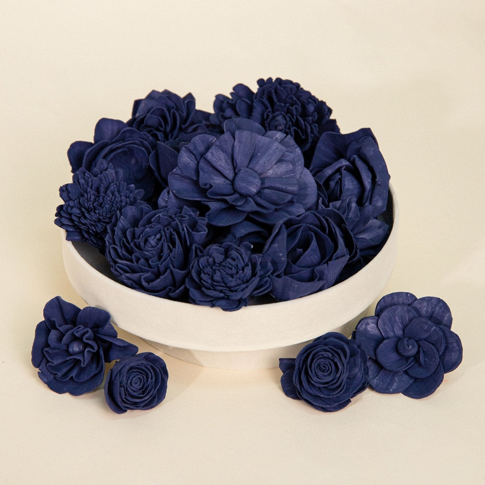 25-Pack of Navy-Colored Mixed Flowers – Sola-Flowers