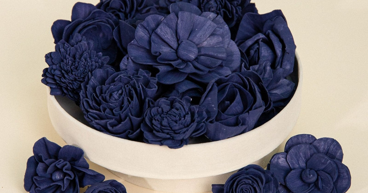 25-Pack of Navy-Colored Mixed Flowers – Sola-Flowers