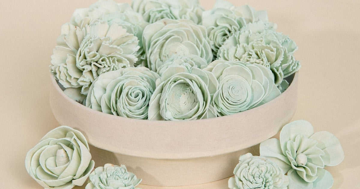 25-Pack of Sage-Colored Mixed Flowers – Sola-Flowers