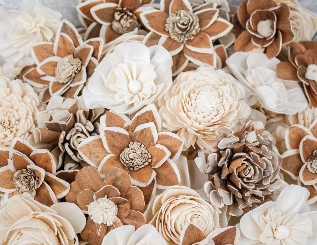 3" - 50 Random Assortment – Sola Wood Flowers