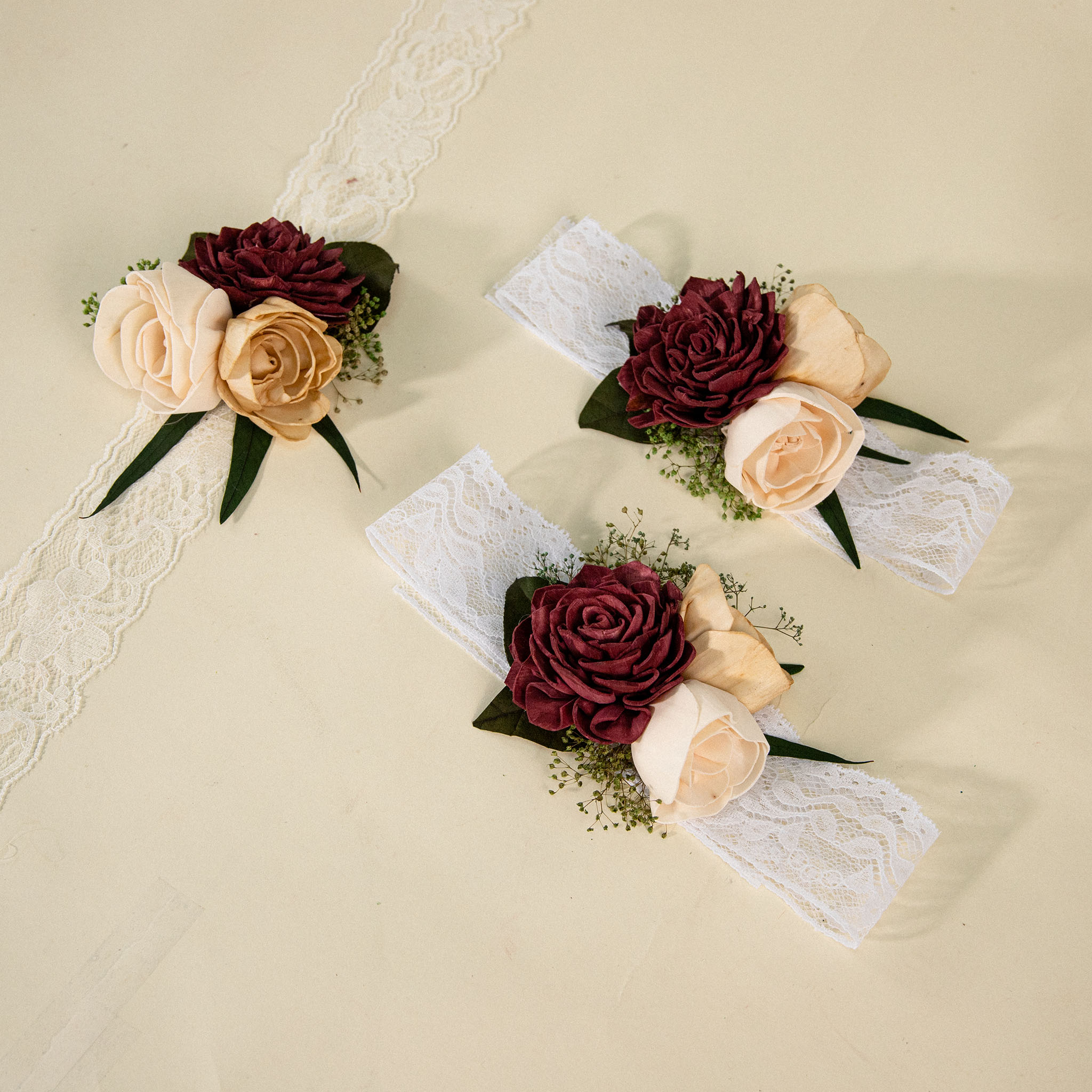 Gardenia Corsage (Set of 3) – Sola Wood Flowers