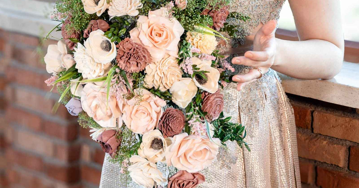 Luxe Bloom Cascade Bouquet – Sola-Flowers