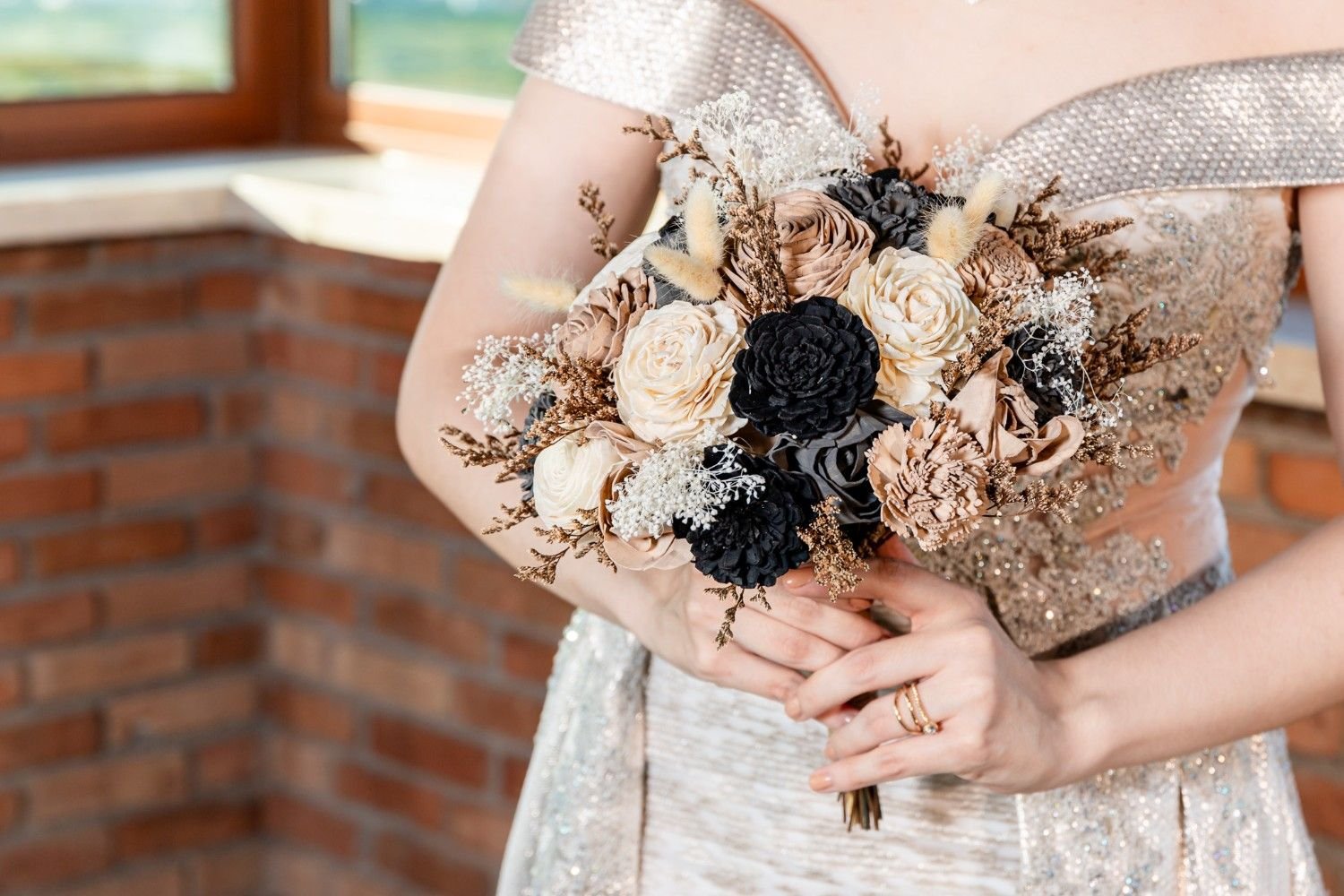 Retro Modern Bridal Bouquet – Sola-Flowers