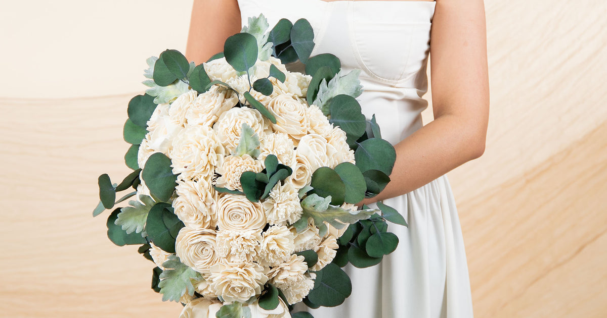 Loretta Cascade Bouquet – Sola Wood Flowers
