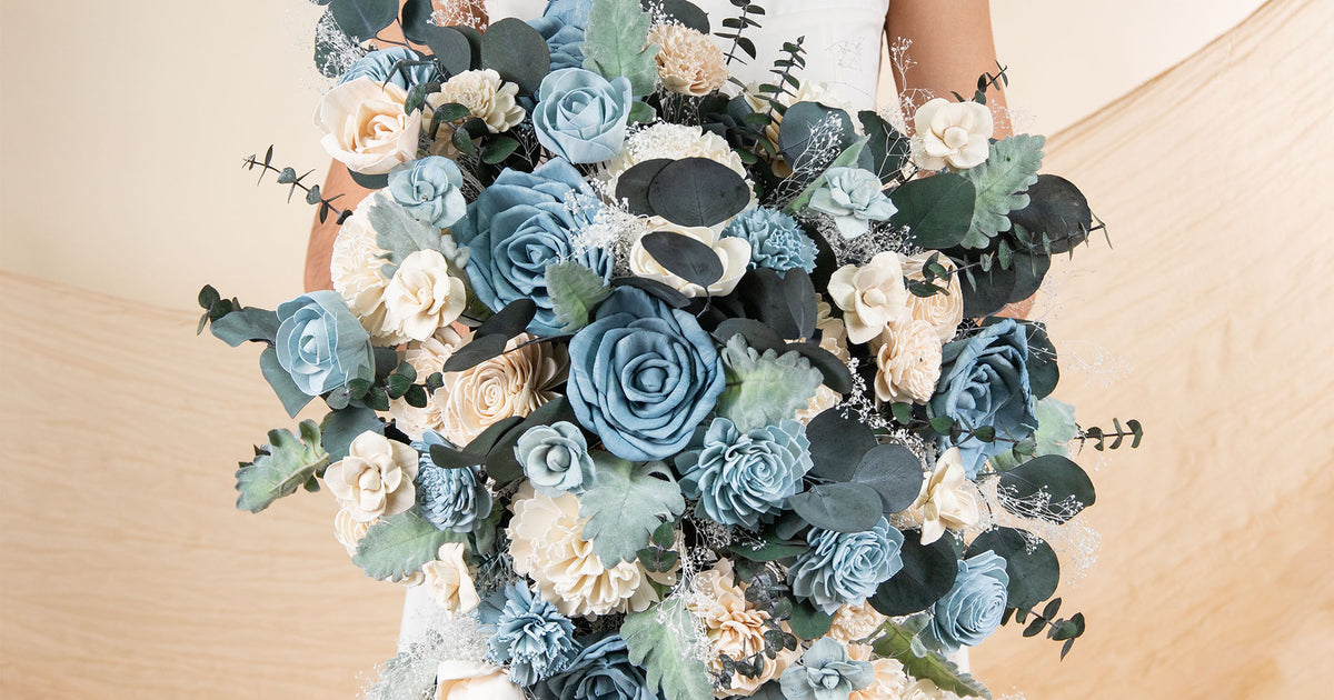 Luxe Ivory Bridal Bouquet – Sola Wood Flowers