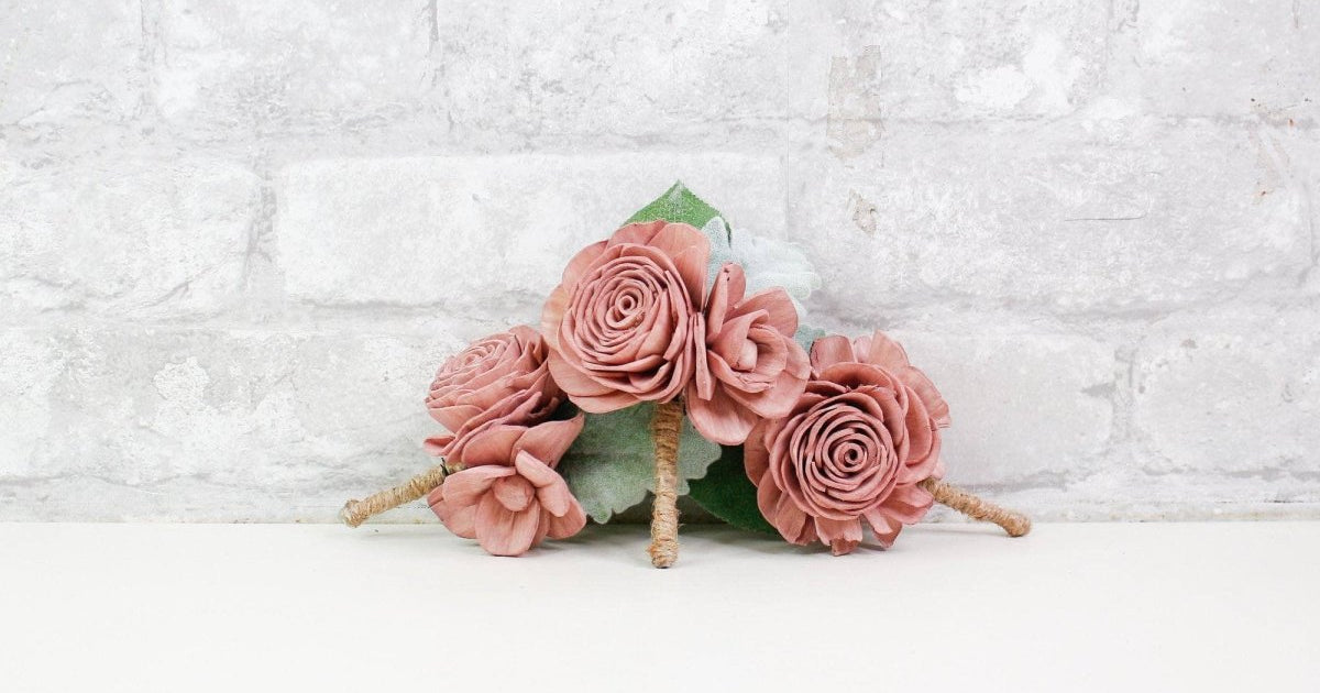 Cinder Rose Boutonniere (Set of 3)* – Sola-Flowers