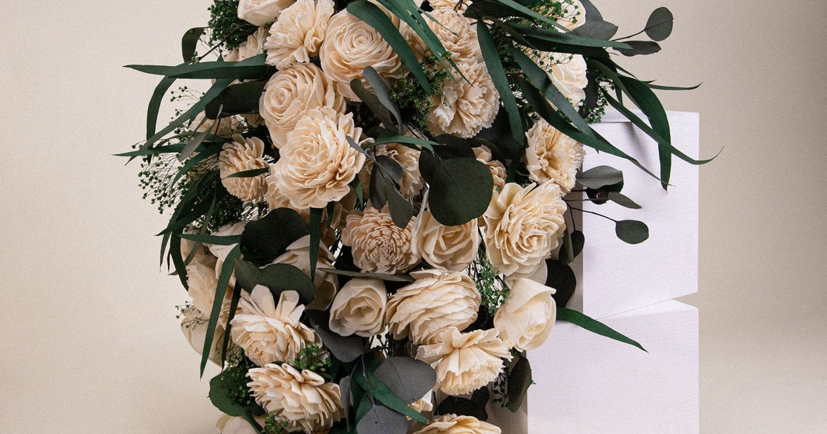 Extra Large Cascade Bouquet - Perfect Simplicity – Sola-Flowers