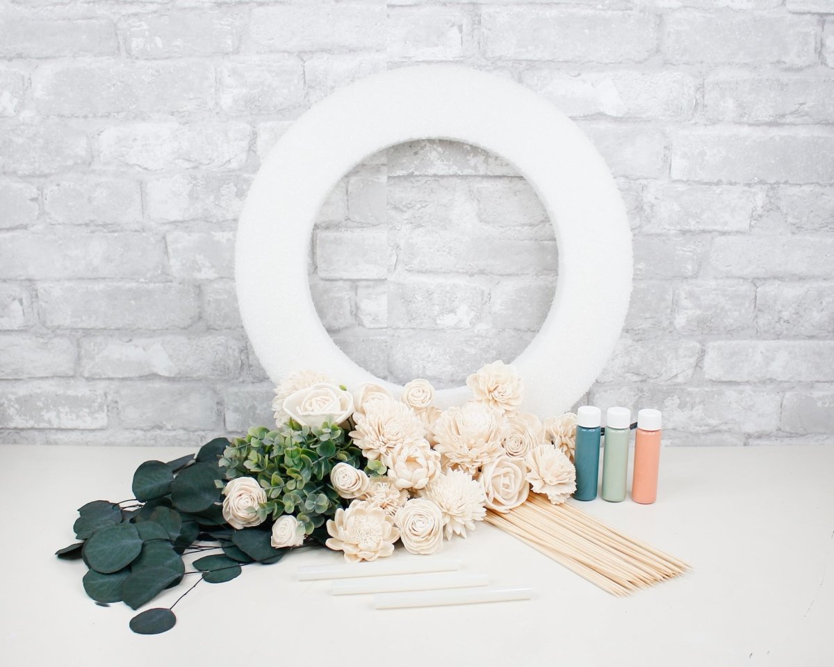Farmhouse Wreath Craft Kit – Sola Wood Flowers