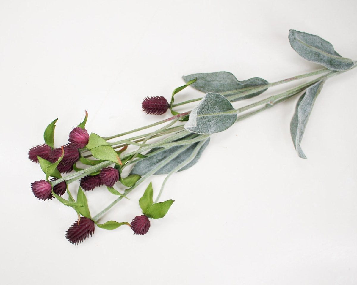 Faux Thistle Spray - Dark Mauve – Sola Wood Flowers