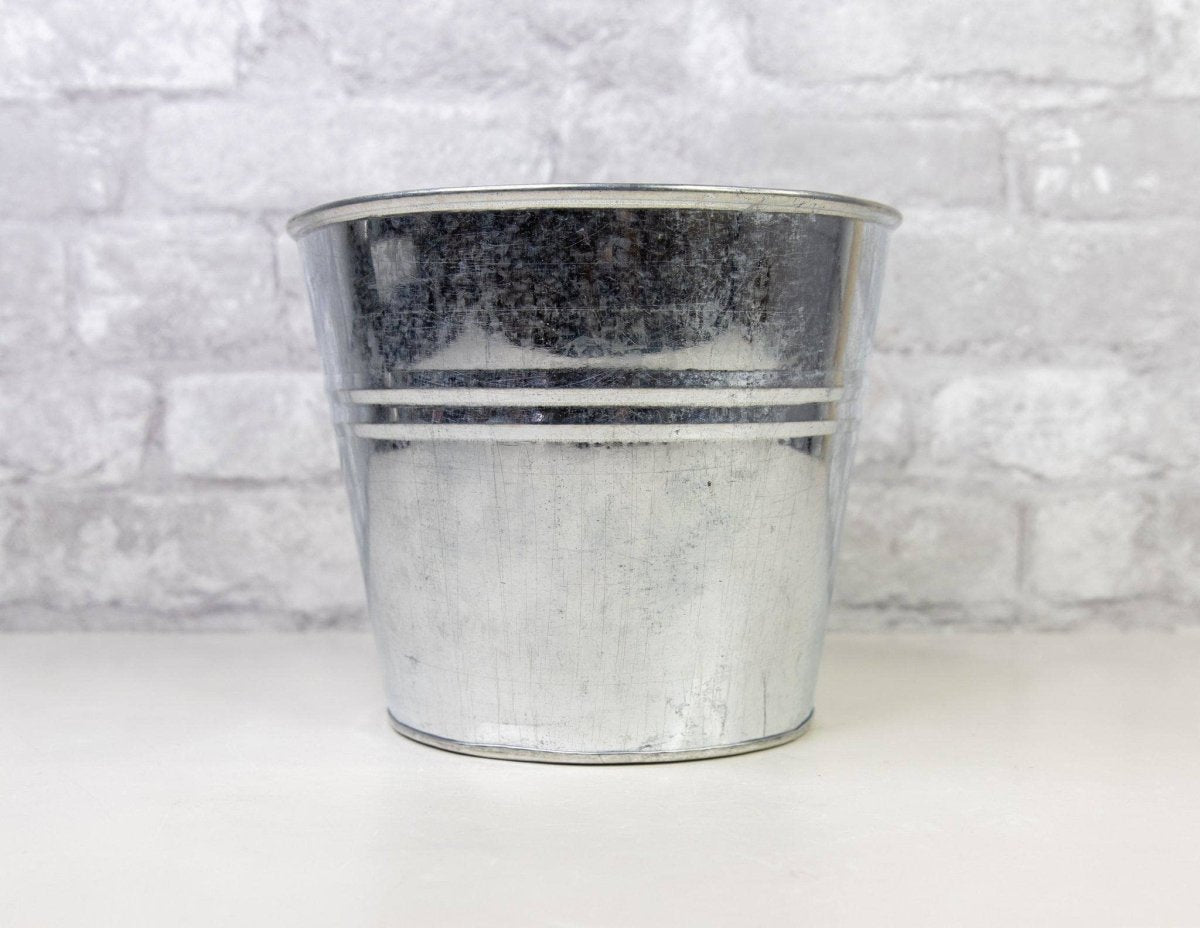 Galvanized Metal Bucket - Silver (Multiple Sizes) – Sola Wood Flowers