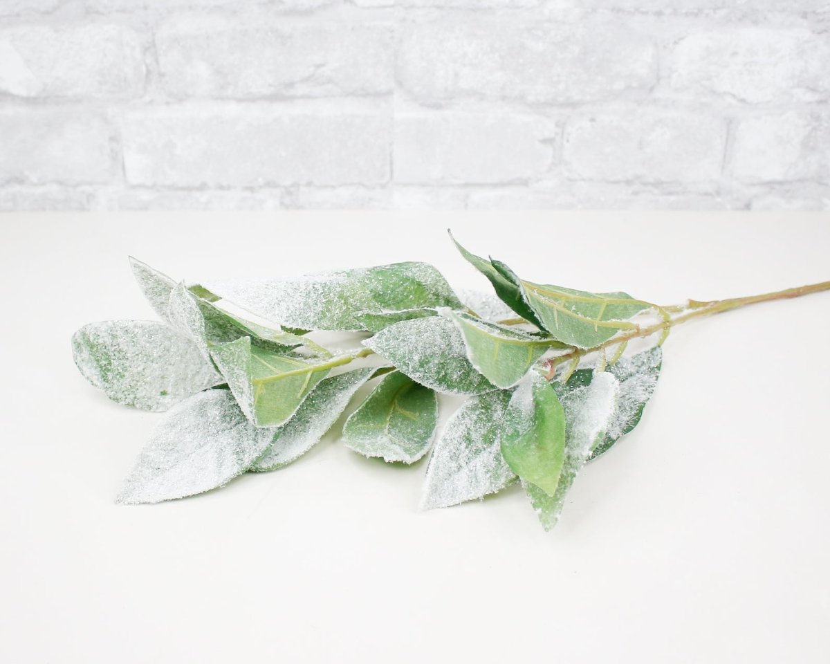 Glitter Flocked Croton Spray – Sola Wood Flowers