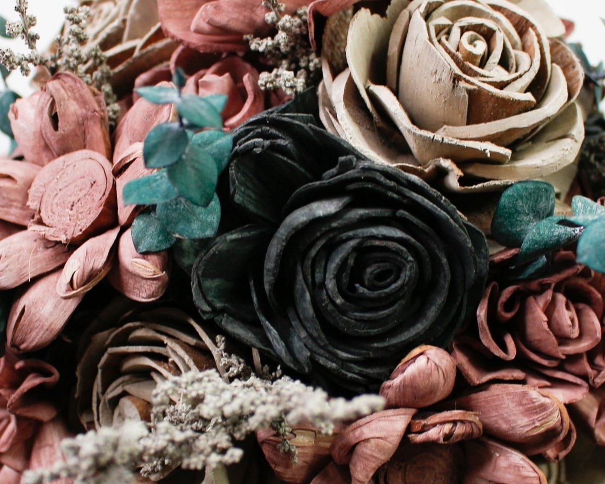 Gun Metal Sally Finished Bouquet – Sola Wood Flowers