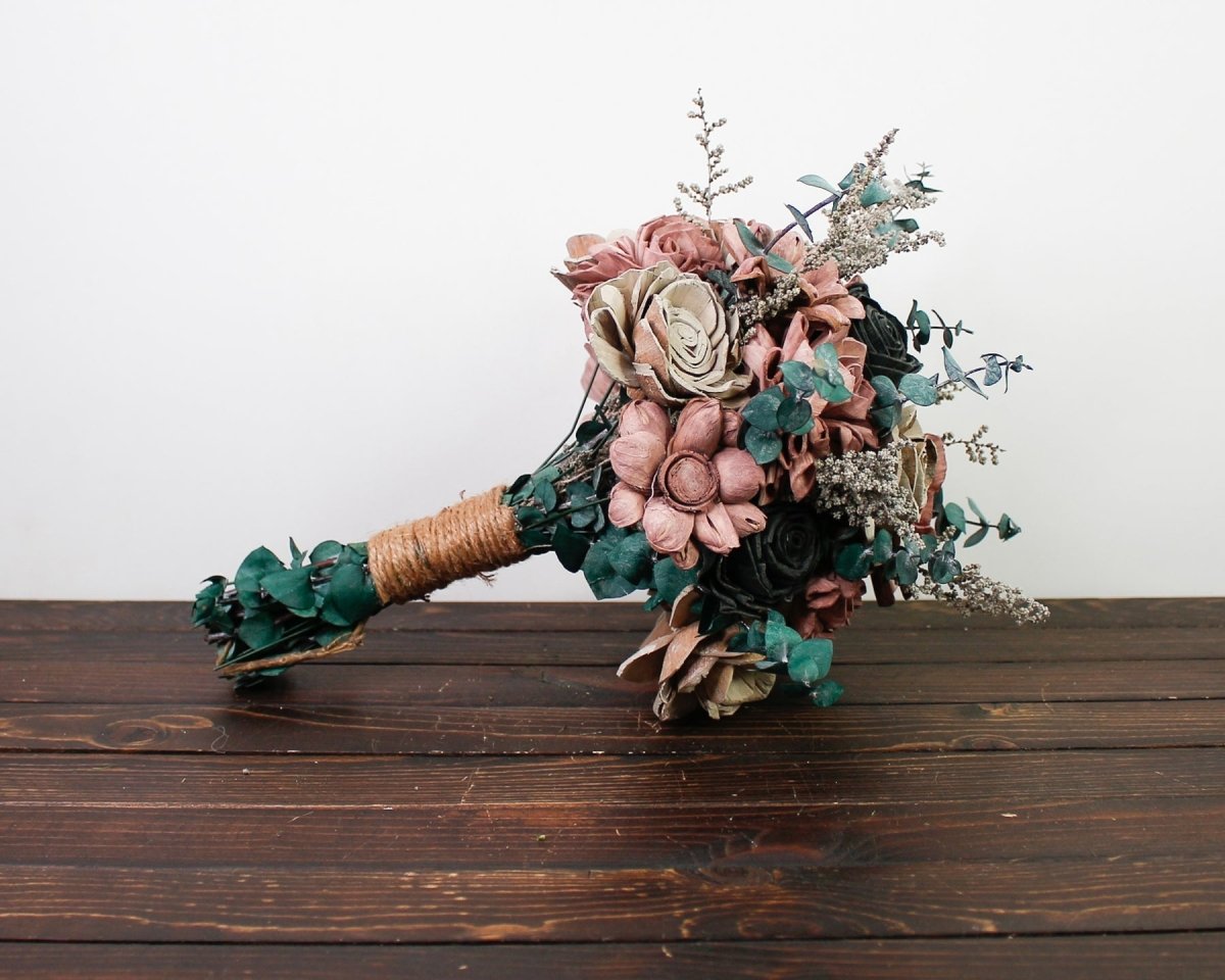 Gun Metal Sally Finished Bouquet – Sola Wood Flowers