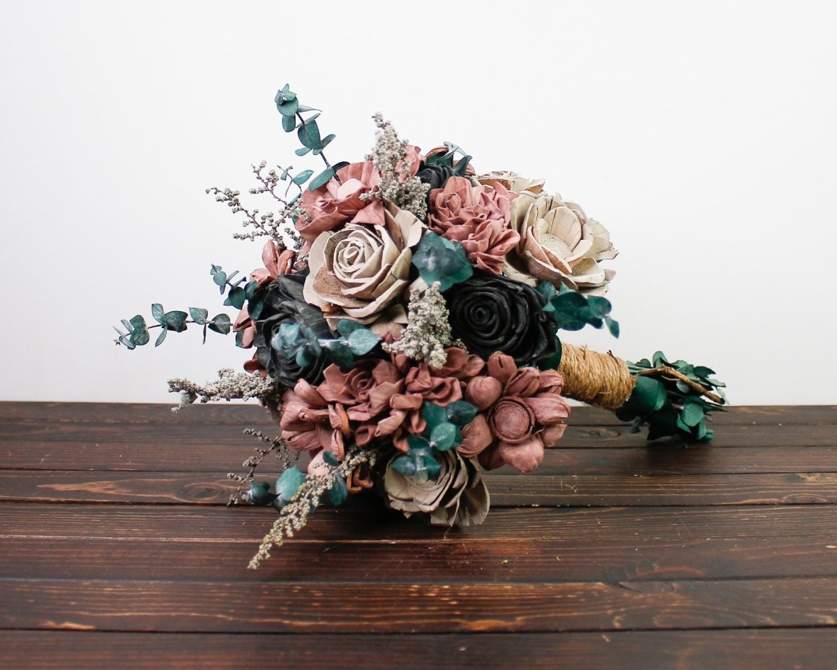 Gun Metal Sally Finished Bouquet – Sola Wood Flowers
