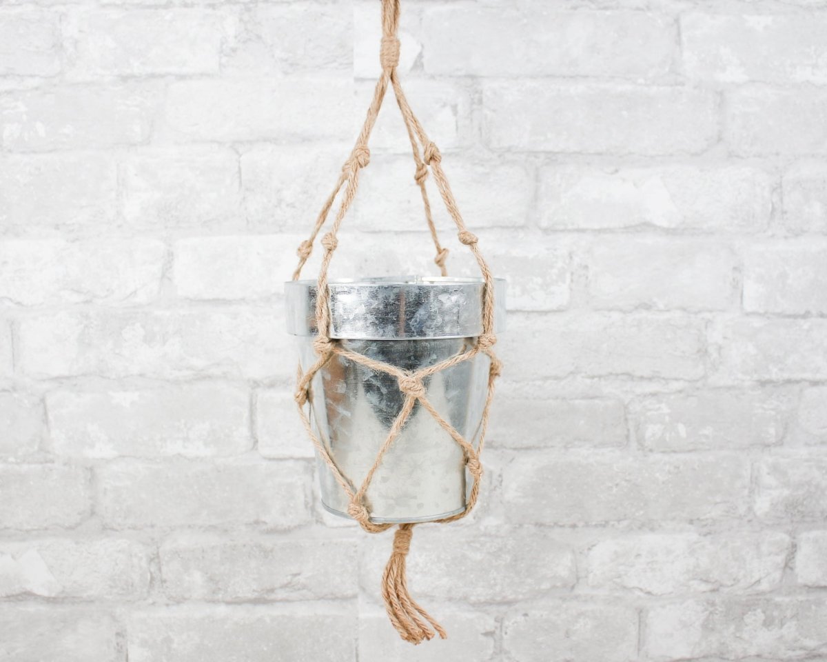 Hanging Galvanized Pot - Large – Sola-Flowers