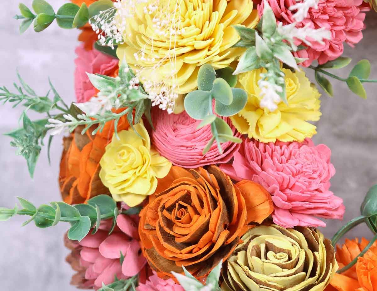 Heather Peach Wreath Craft Kit – Sola Wood Flowers