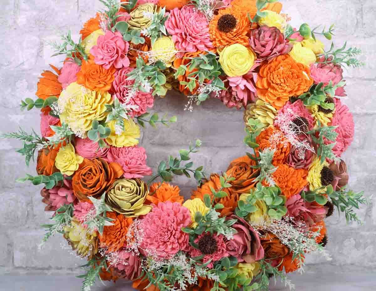Heather Peach Wreath Craft Kit – Sola Wood Flowers