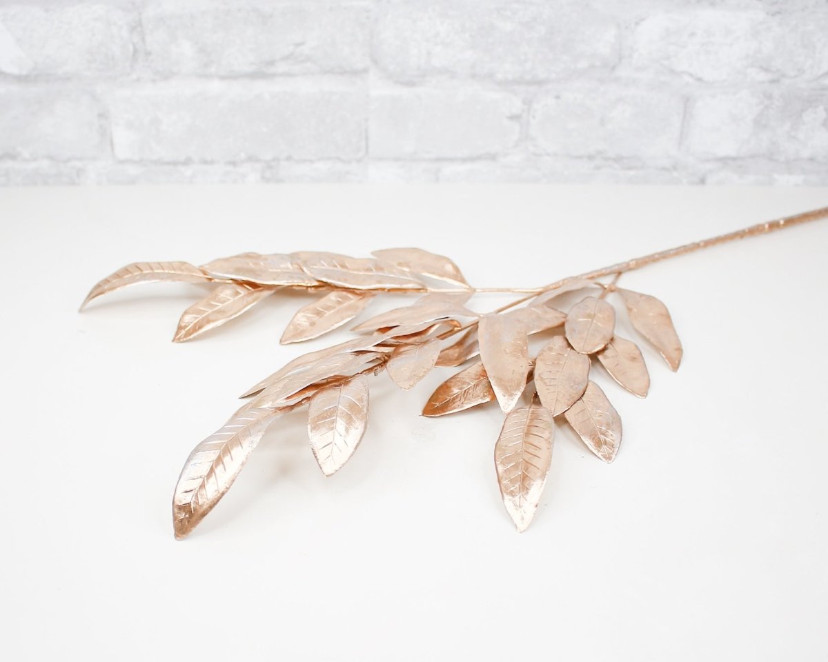 Metallic Bay Leaf Spray - Gold – Sola Wood Flowers