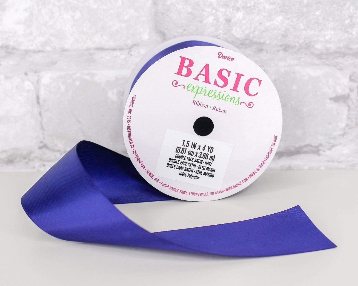 Navy Blue Satin Ribbon – Sola-Flowers