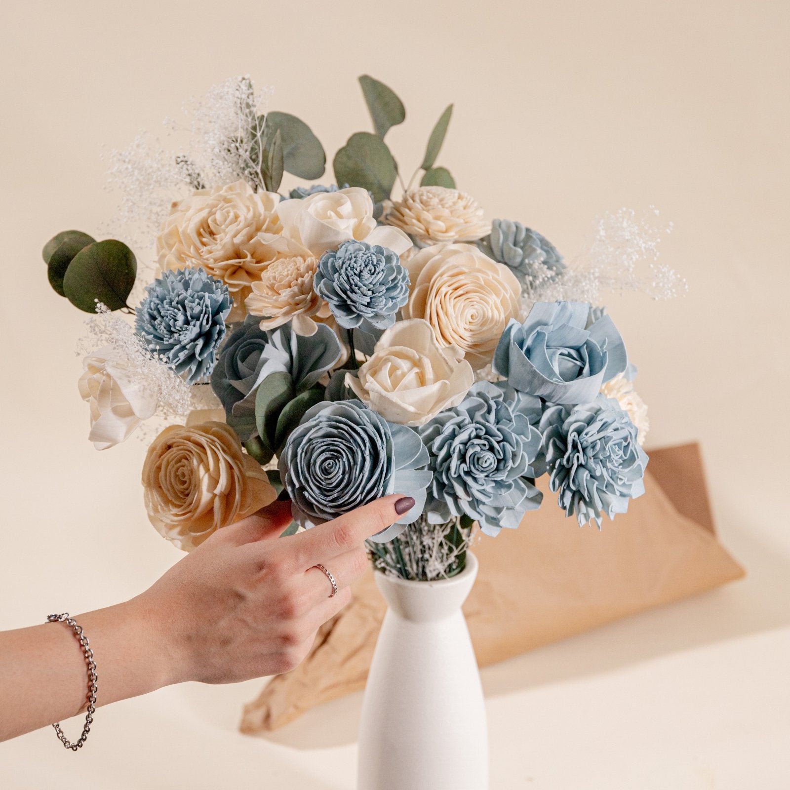 Serene Loose Flower Finished Bouquet – Sola Wood Flowers