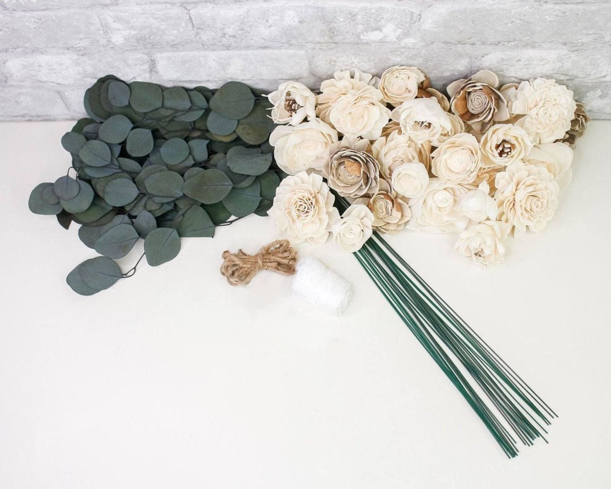 Silver Bridal Bouquet – Sola Wood Flowers