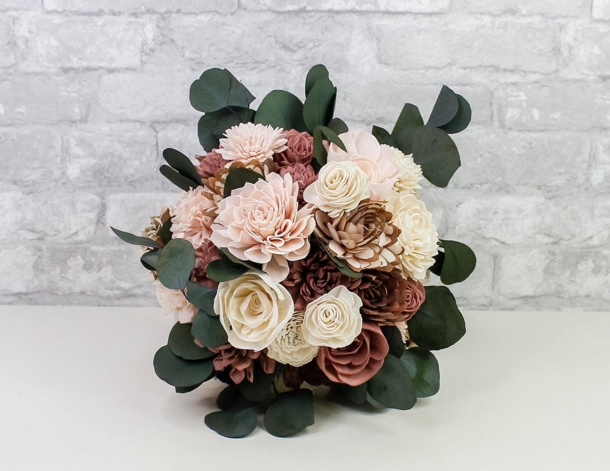 Silver Bridal Bouquet – Sola Wood Flowers