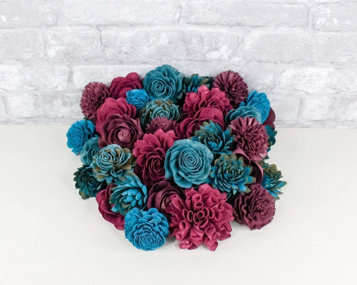 The Real Teal Assortment – Sola Wood Flowers